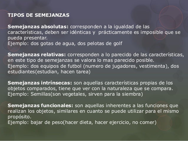 Semejanzas Significado
