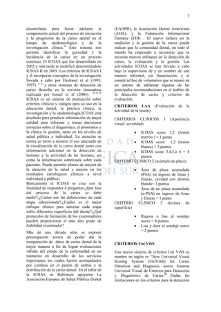 Comparación del diagnóstico de lesiones de caries en la dentición ...