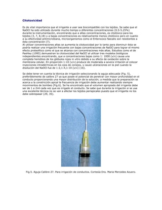 Comparacion de tres soluciones irrigantes utilizadas en endodoncia | DOCX