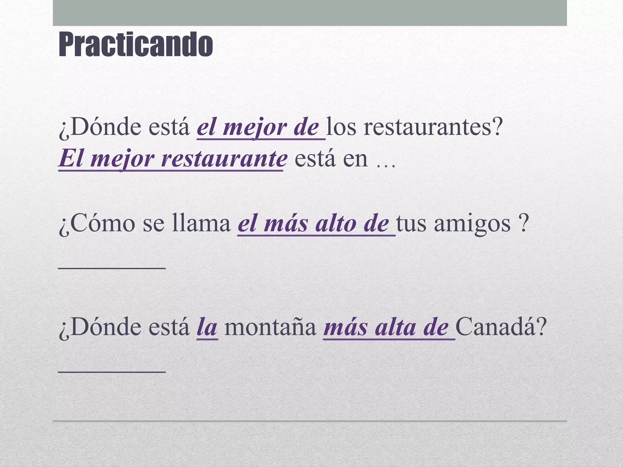 Comparaciones de igualdad y desigualdad. superlativos | PPT