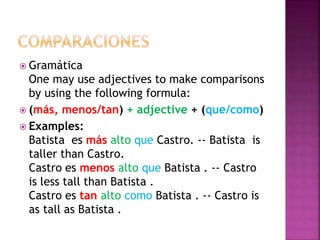 Comparaciones spanish 5 | PPT