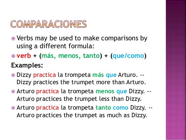Comparaciones spanish 5