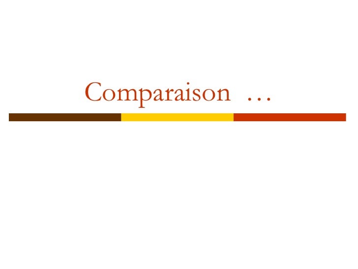 La comparaison