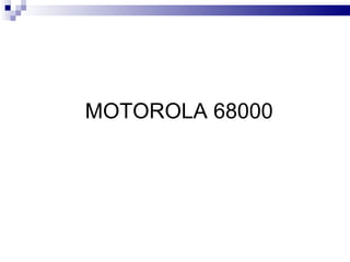 Comparativa Intel 8086 Motorola 68000 | PPT