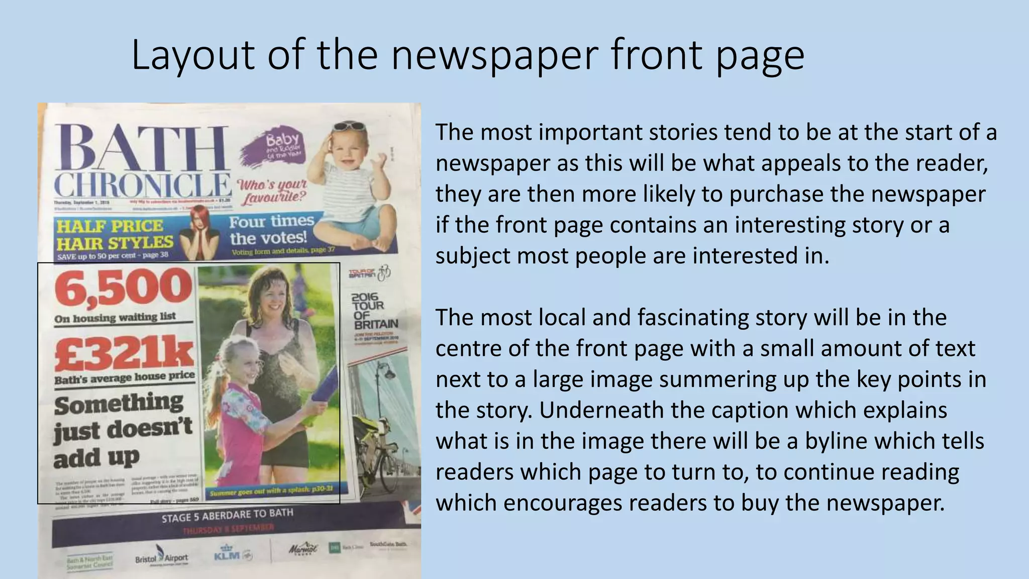 Layout of a newspaper | PPT