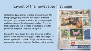 Layout of a newspaper | PPT