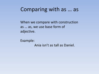 Comparative adjectives | PPT