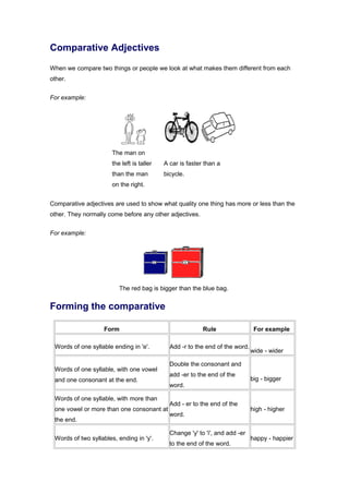 Comparative adjectives | PDF