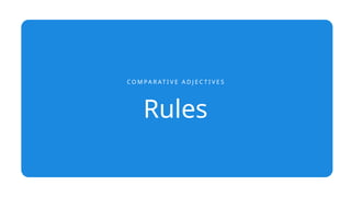 Comparative Adjectives Power Point Lesson | PPTX
