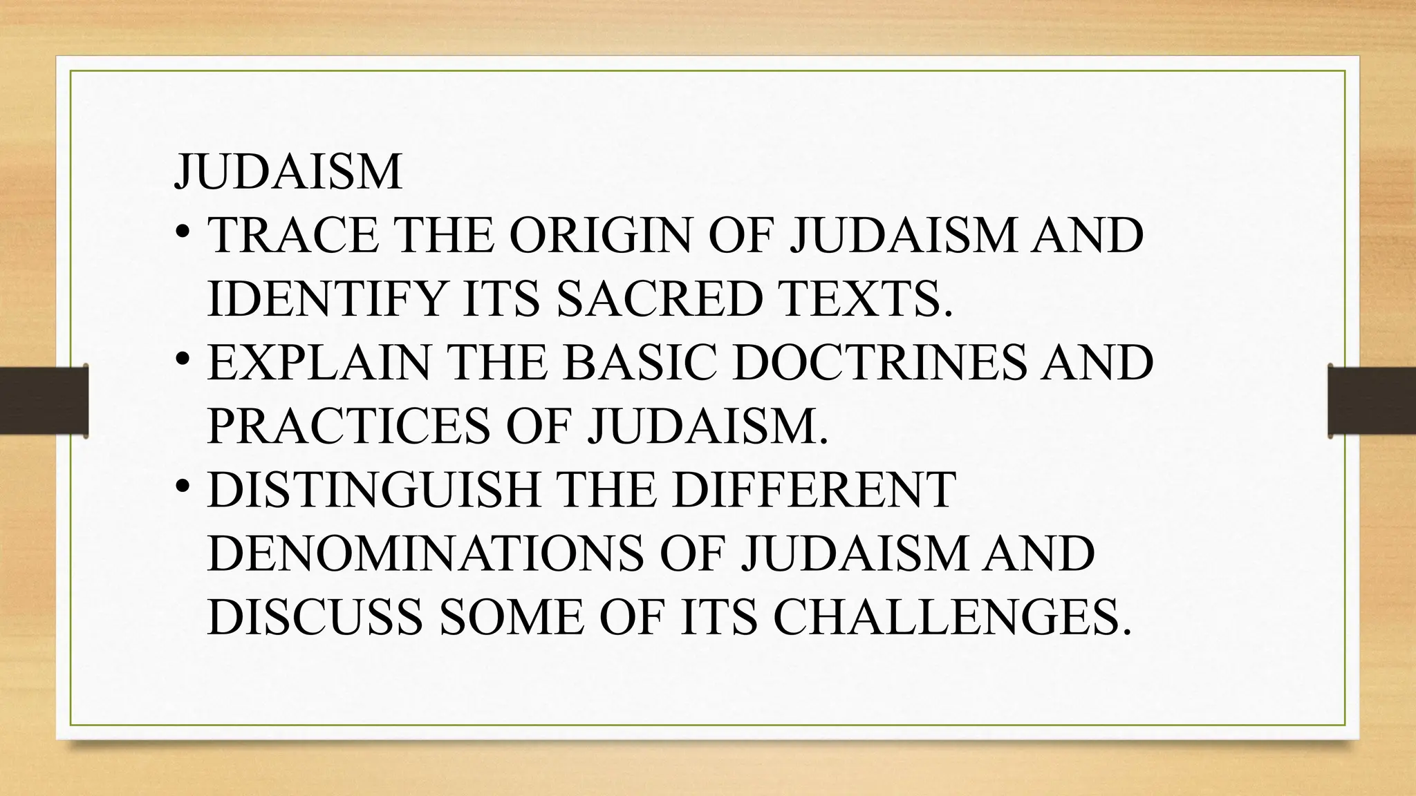 Comparison of Judaism, Christianity, & Islam (COMPARATIVE-ANALYSIS ...