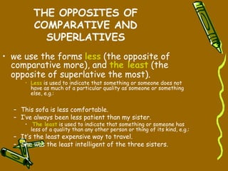Comparative And Superlative Adjectives 1201593353419688 2 | PPT