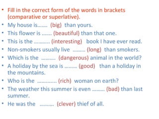 Comparative and-superlative-adjectives | PPT
