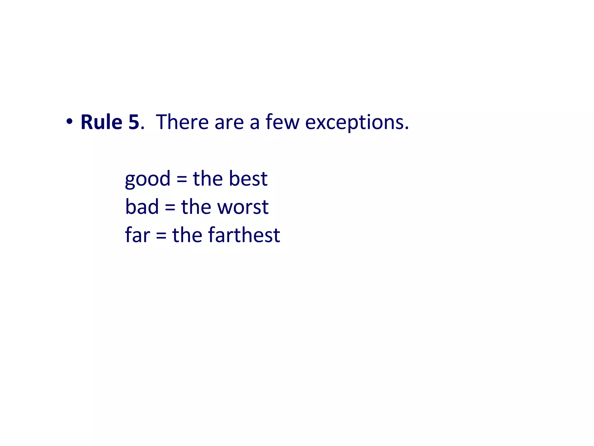 Comparative and Superlative adjectives | PPT