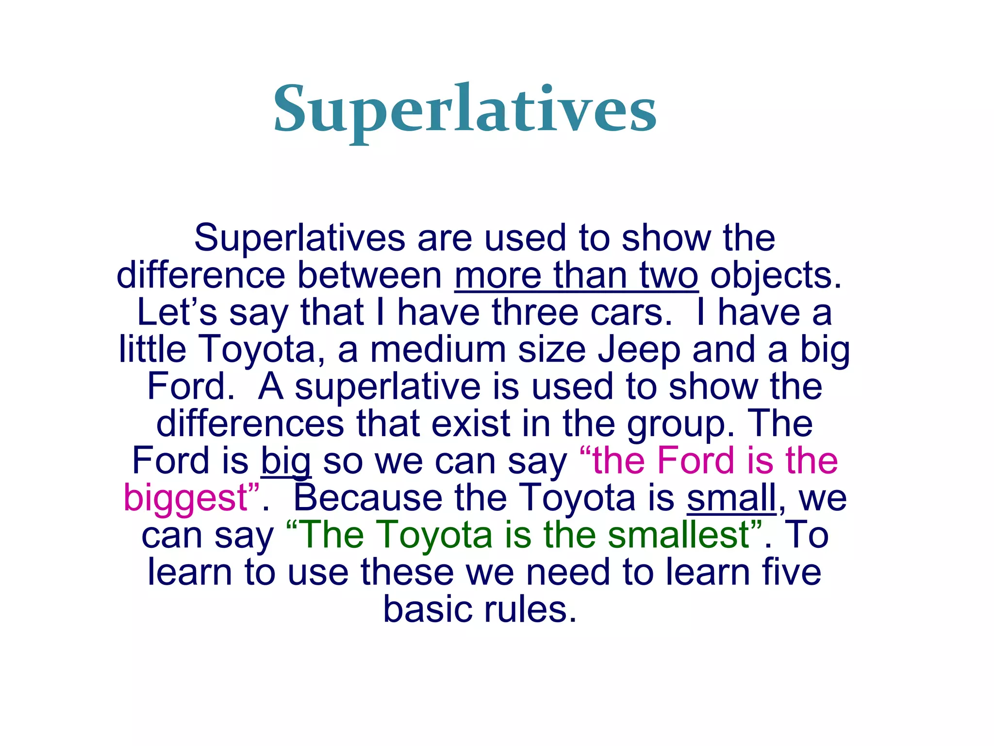 Comparative and-superlative-adjectives | PPT