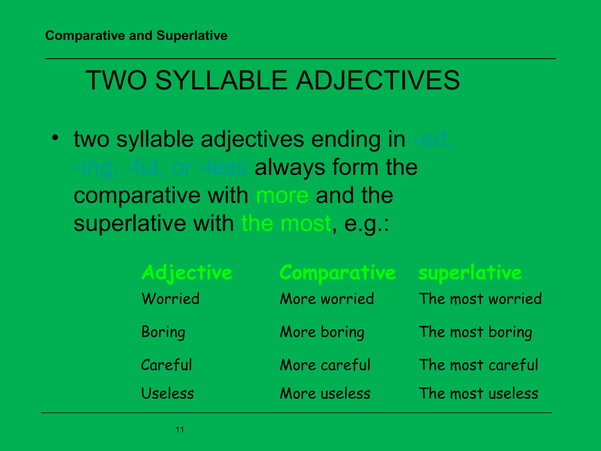 Comparative superlative. (7 and 8) | PPT