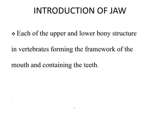 Comparative account of jaw suspension | PPTX