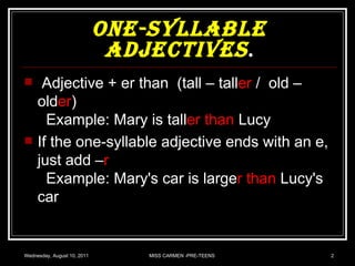 Comparative adjectives | PPT