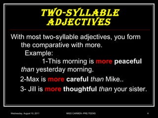 Comparative adjectives | PPT