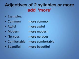 Comparative adjectives | PPTX