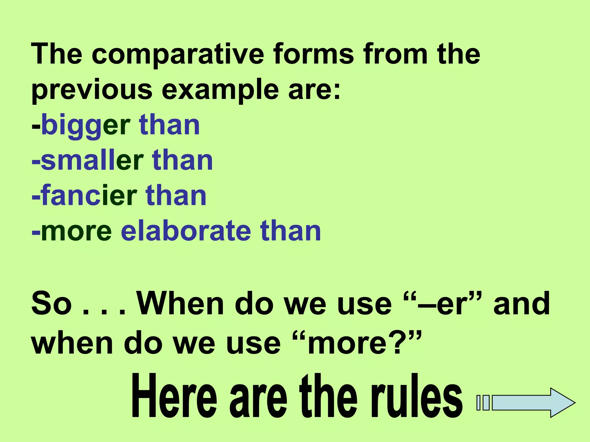 Comparative adjectives | PPTX