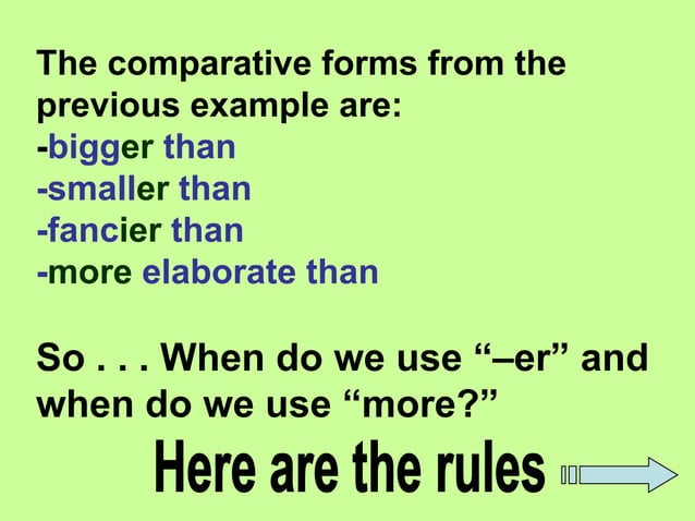 Comparative adjectives | PPTX