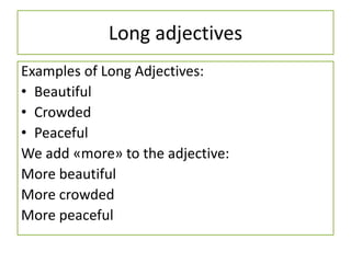 Comparative adjectives | PPT