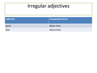 Comparative adjectives | PPT