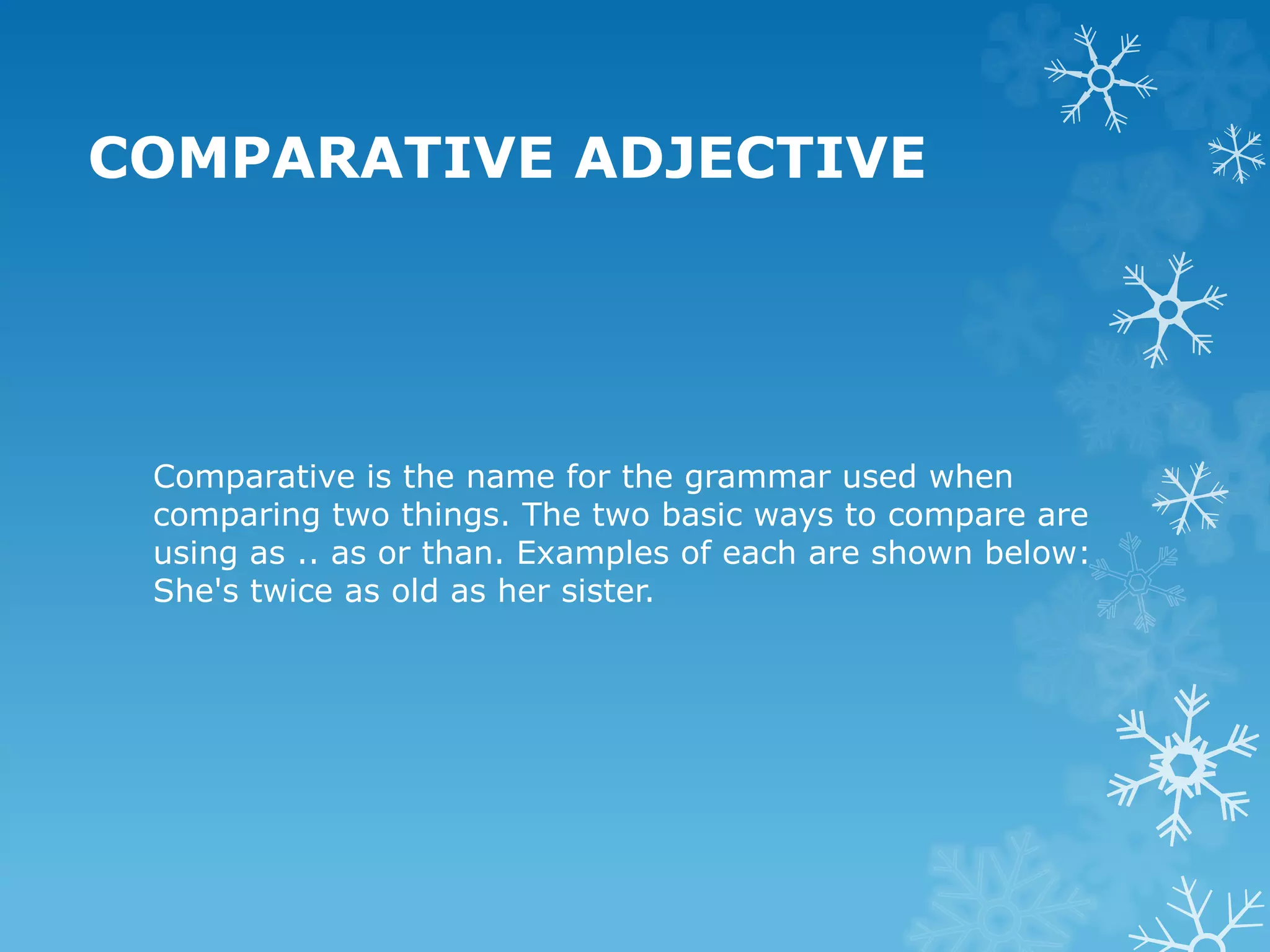 Comparative adjectives | PPTX