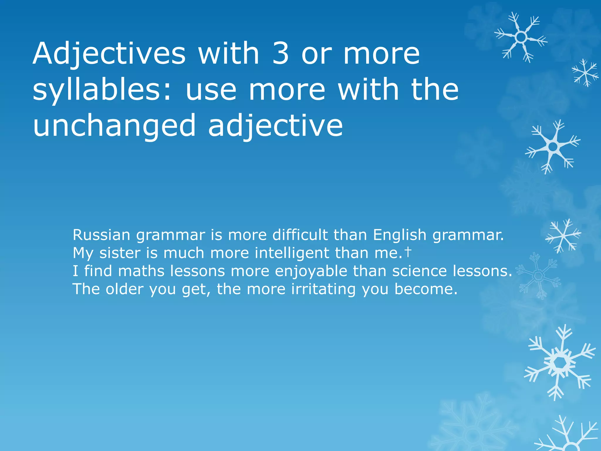 Comparative adjectives | PPTX