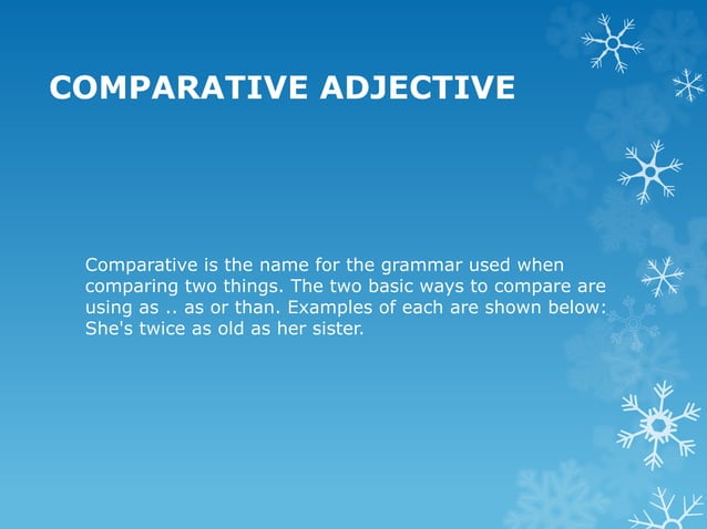 Comparative adjectives | PPT