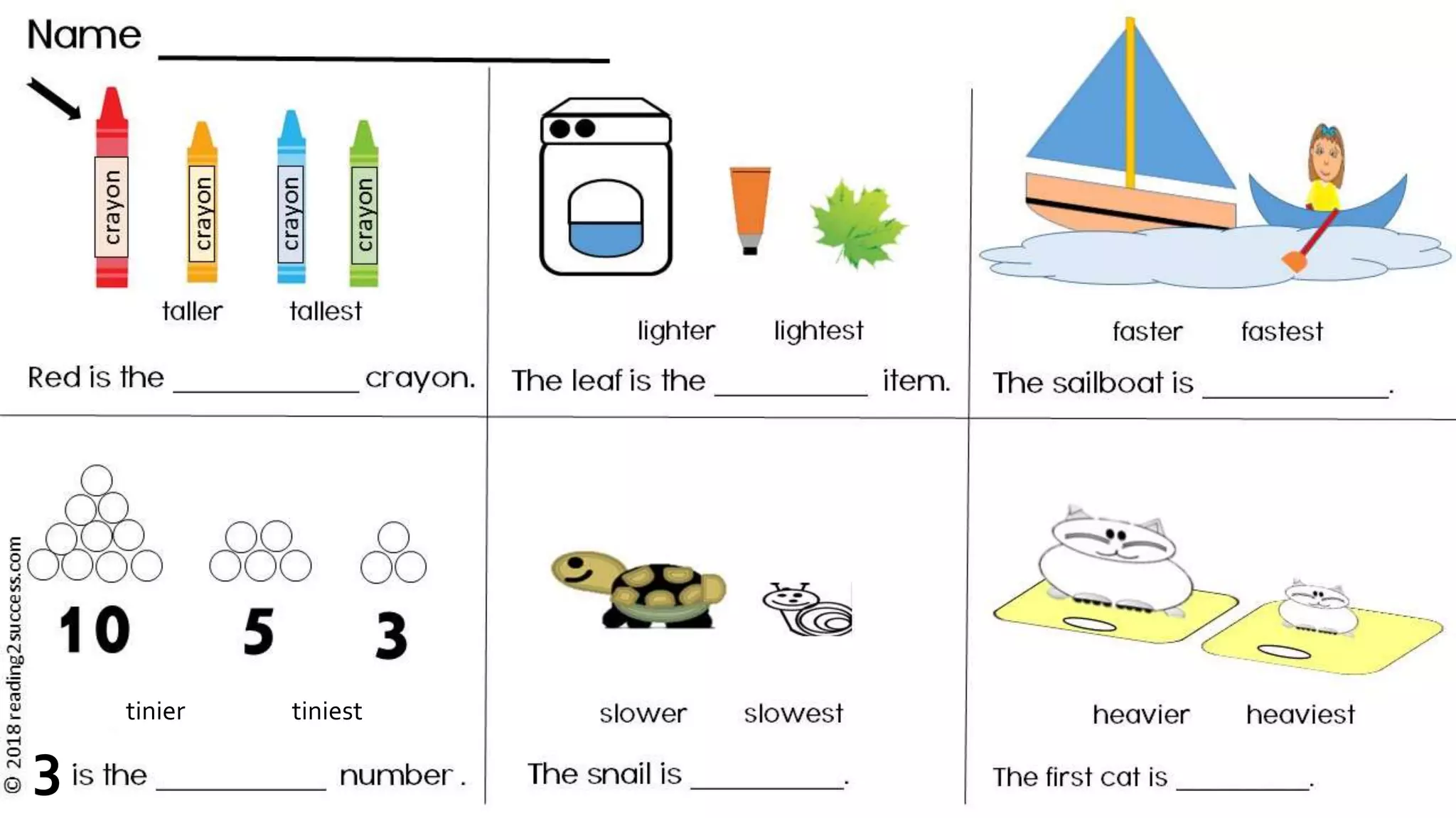 Comparative and Superalitive Adjectives: small spider, smaller spider ...