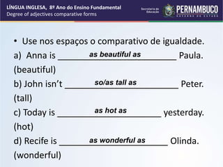 Comparative adjectives.pptx ingles123456 | PPTX