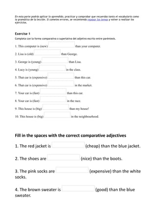 Comparative adjectives 1 | PDF