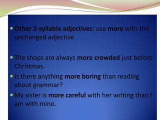 Comparative adjectives 2 | PPTX