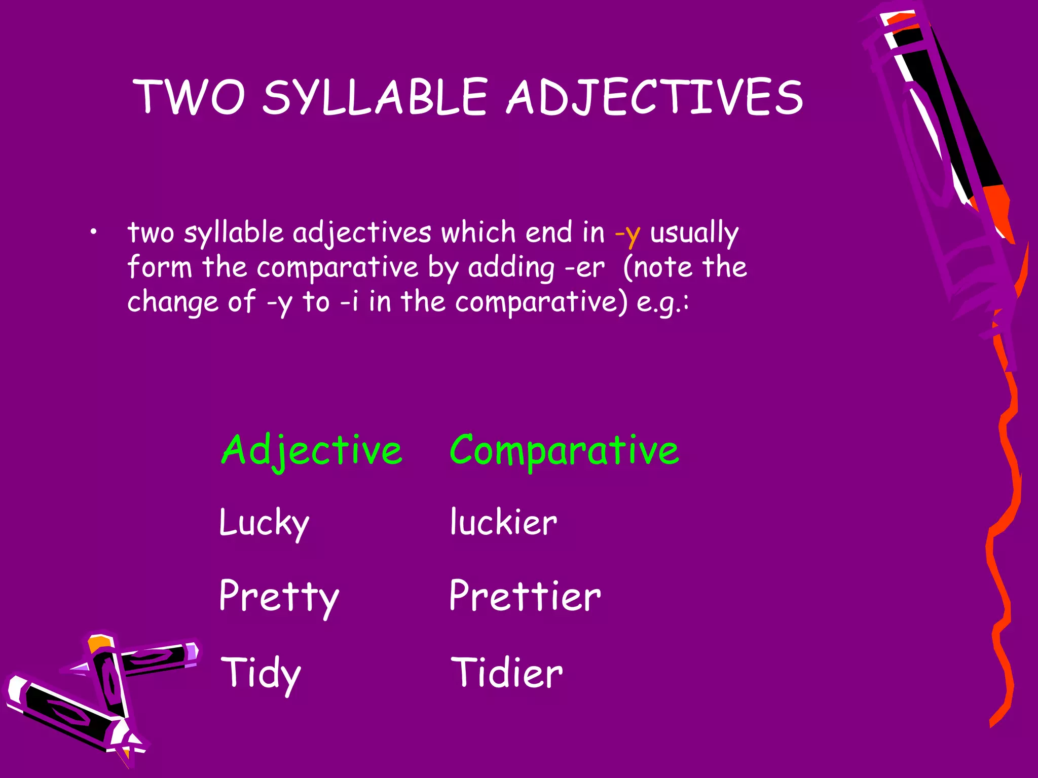 Comparative adjectives | PPT