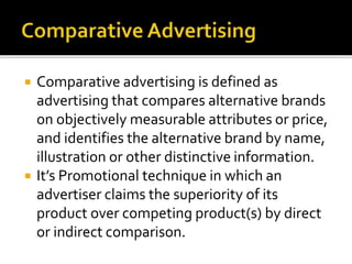 Comparative advertising project | PPTX
