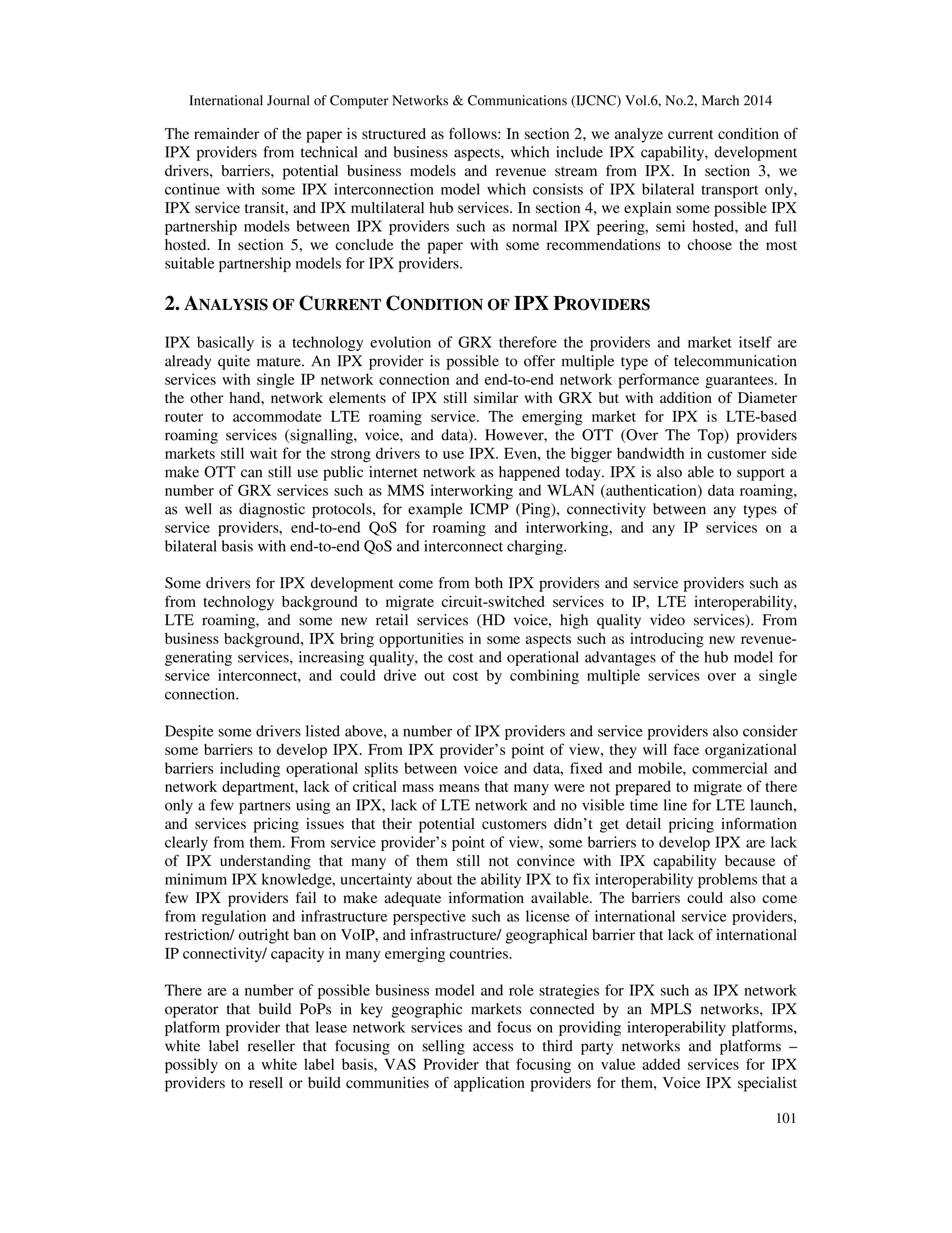 Comparative analyisis on some possible partnership schemes of global ip exchange providers | PDF