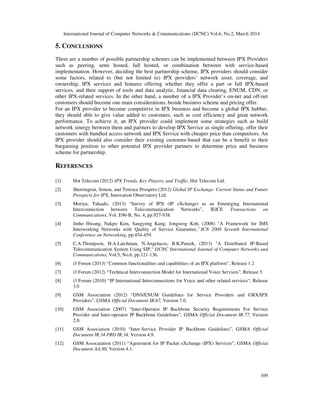 Comparative analyisis on some possible partnership schemes of global ip exchange providers | PDF