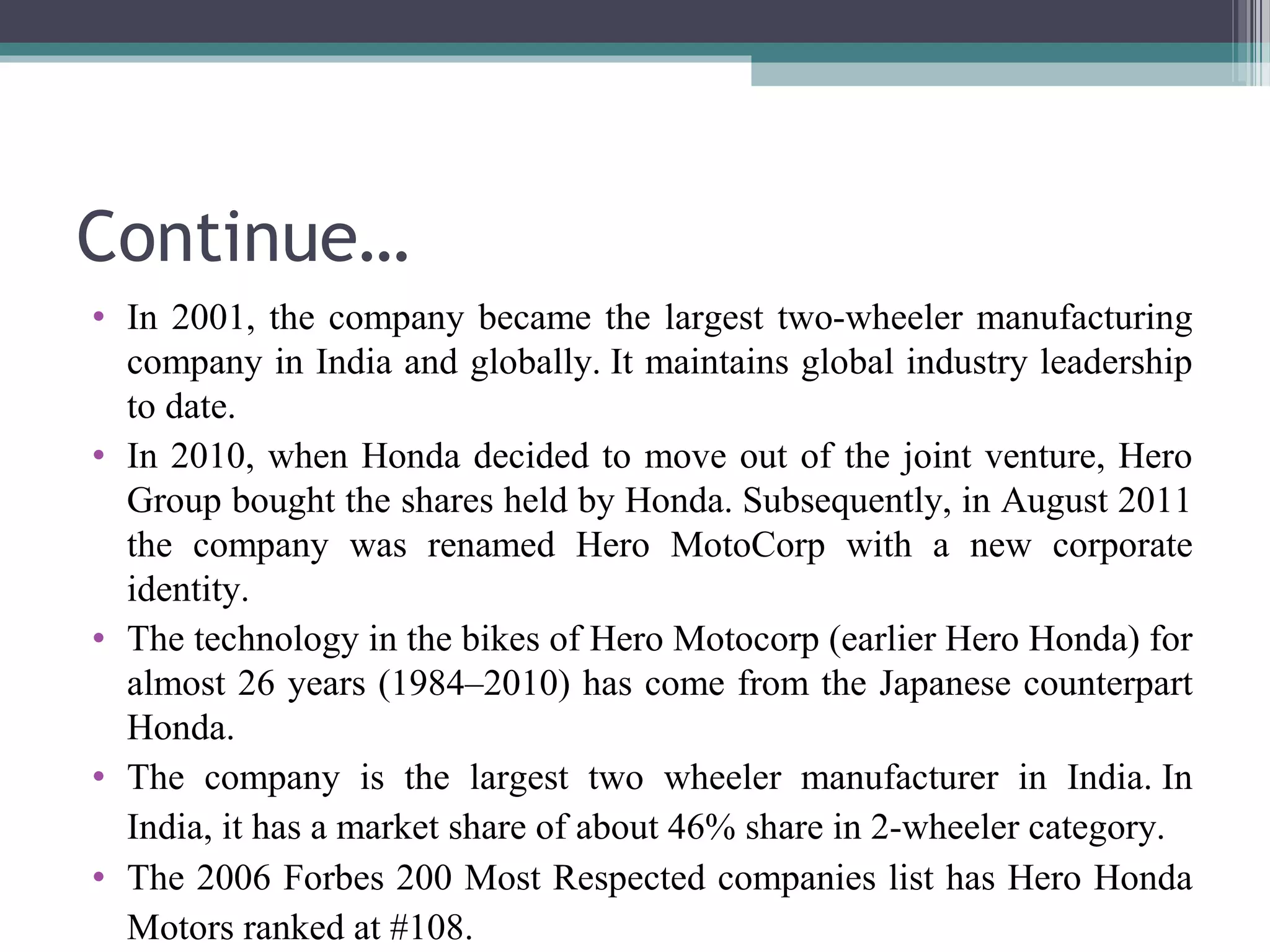 Comparative analysis: Bajaj Auto v/s Hero MotoCorp. | PPT