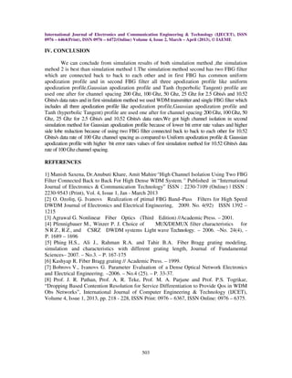 Comparative analysis for higher channel isolation using single | PDF