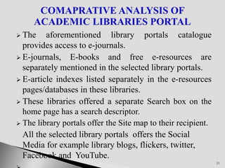 Comparative analysis of academic libraries | PPT