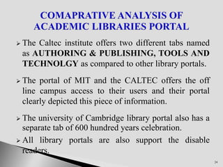 Comparative analysis of academic libraries | PPT