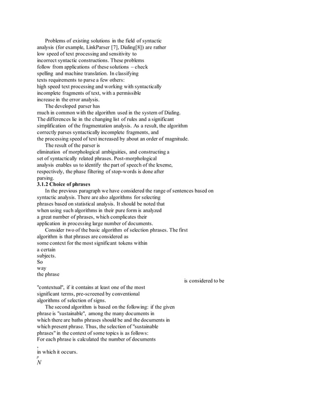 Comparative analysis of algorithms classification and methods the presentation of Web documents ...