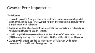 Comparative analysis of chahbahar port and gwadar port | PPTX