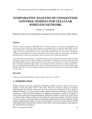 Comparative analysis of congestion | PDF