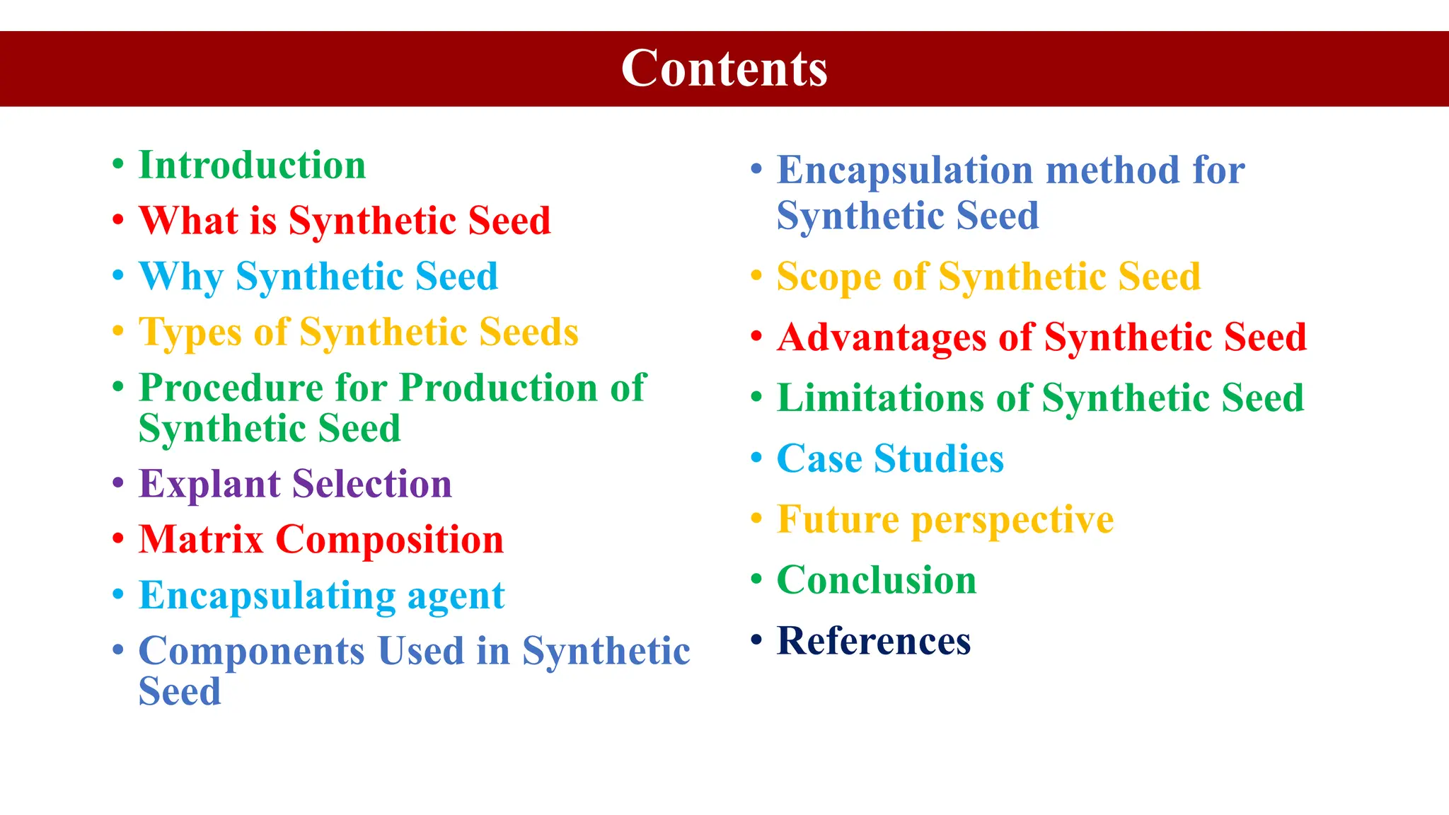 COMPARATIVE ANALYSIS OF DIFFERENT EXPLANTS FOR SYNTHETIC SEED ...