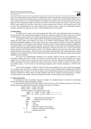 Comparative analysis of fair value and historical cost accounting on ...