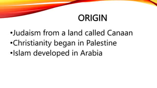 Comparative analysis of Judaism, Christianity, and Islam.pptx