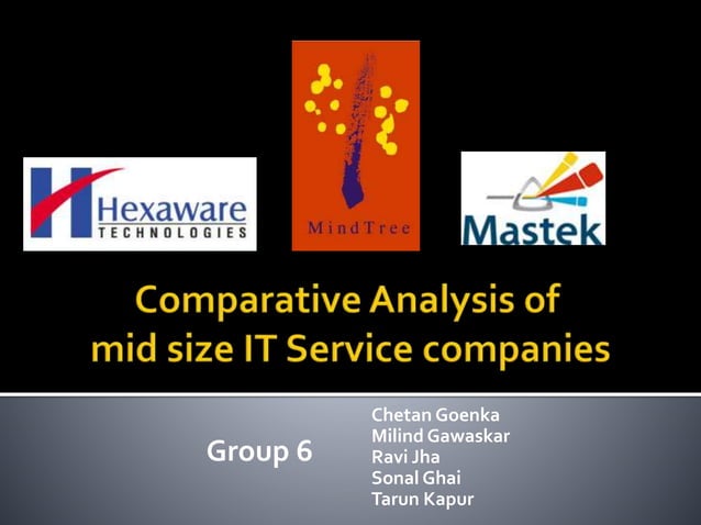 Comparative analysis of mastek, mindtree and hexaware | PPT