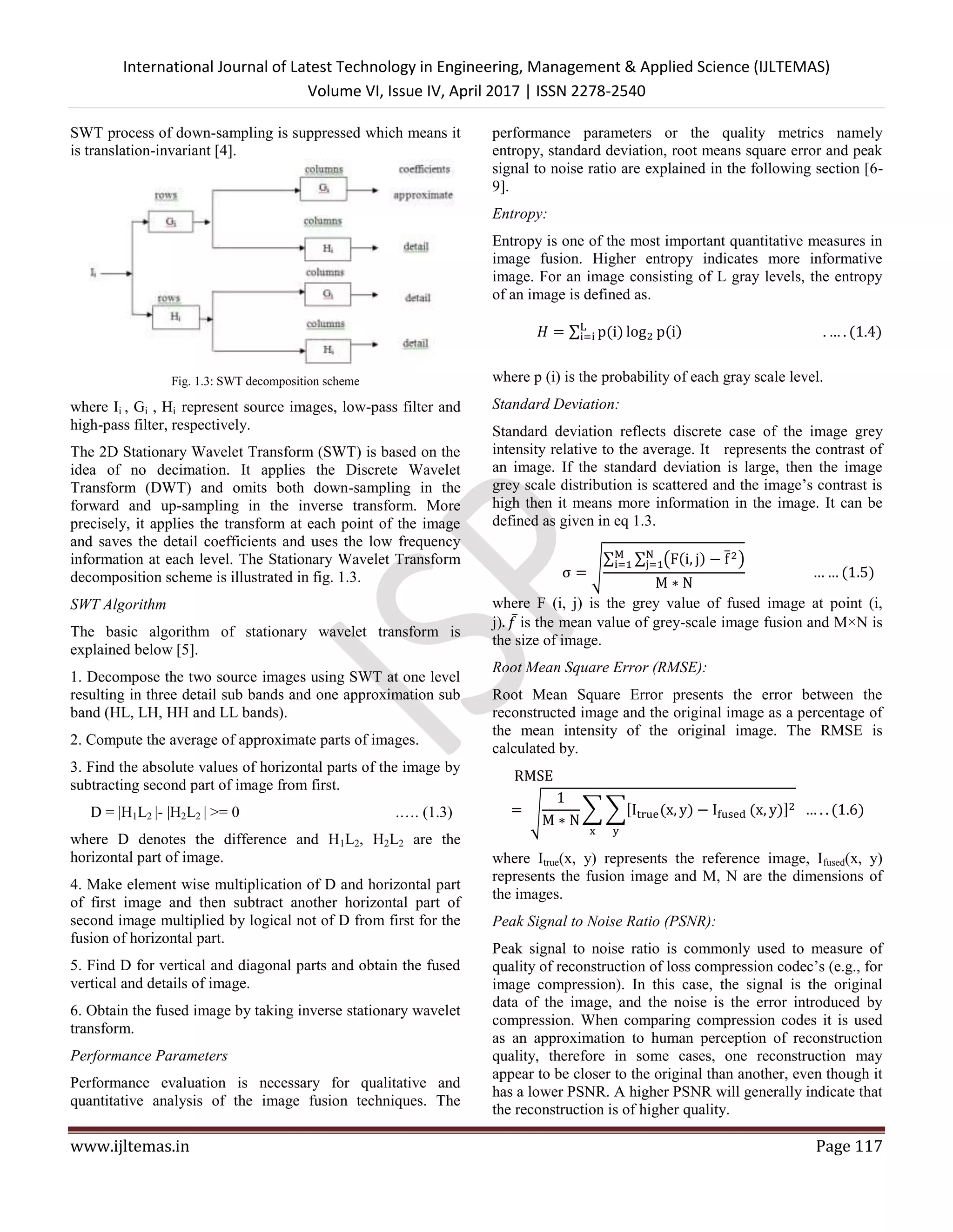 Comparative Analysis Of Multimodal Medical Image Fusion Using Pca And Wavelet Transforms Pdf